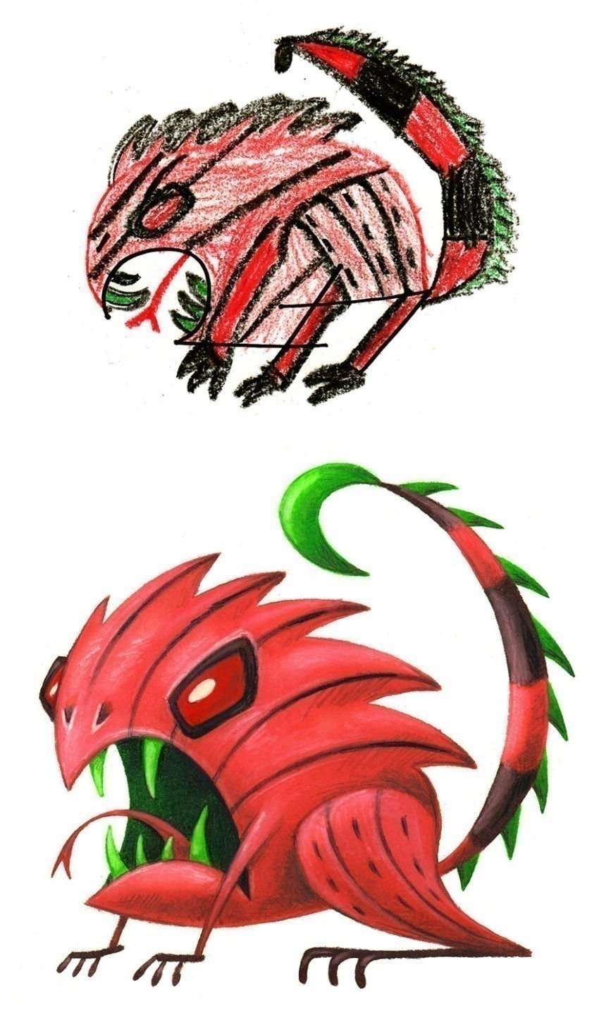 Ele redesenhou os monstros criados por 100 crianças e o resultado é ...