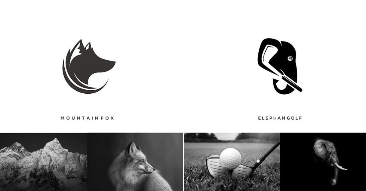 Esse designer desenvolve logos criativos unindo elementos distintos ...