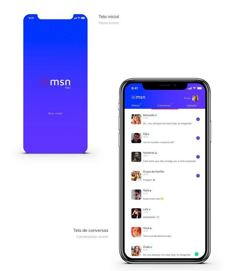 Designer imagina como seria o aplicativo no MSN Messenger nos dias ...