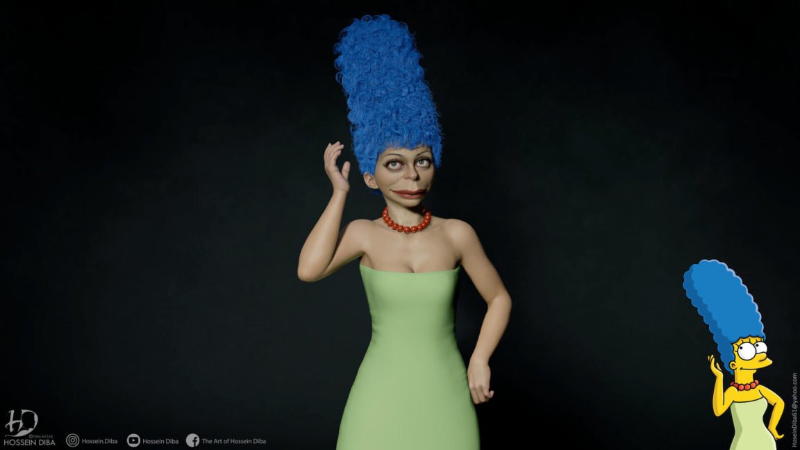Personagens de Os Simpsons em uma versão 3D bizarra-realista, por ...