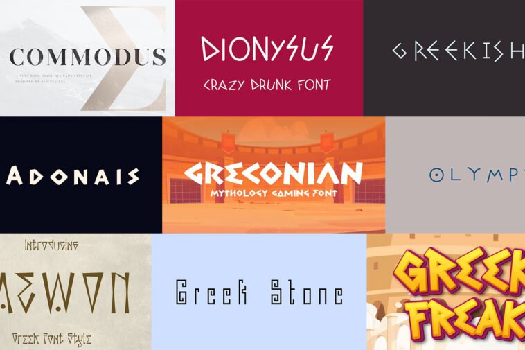 Fonte Grega: 23 opções gratuitas e premium para download • Designerd