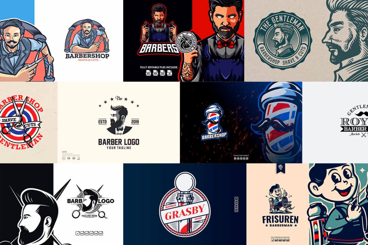 Logo de barbearia: dicas de como criar e 34 logotipos para você se ...