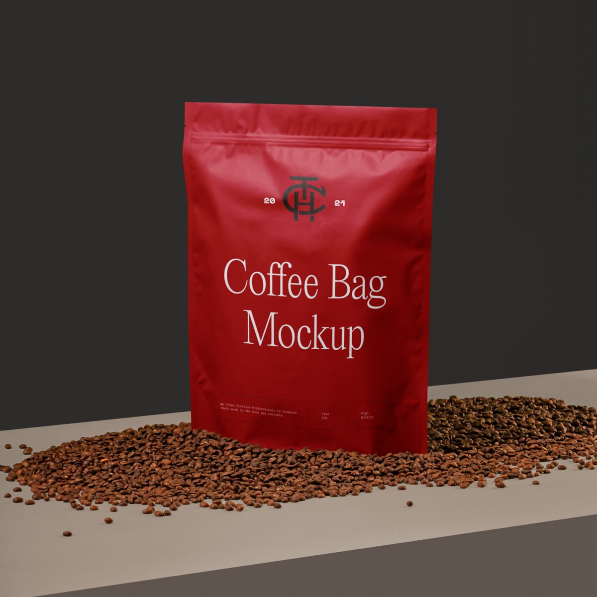 Mockup gratuito de embalagem de café • Designerd