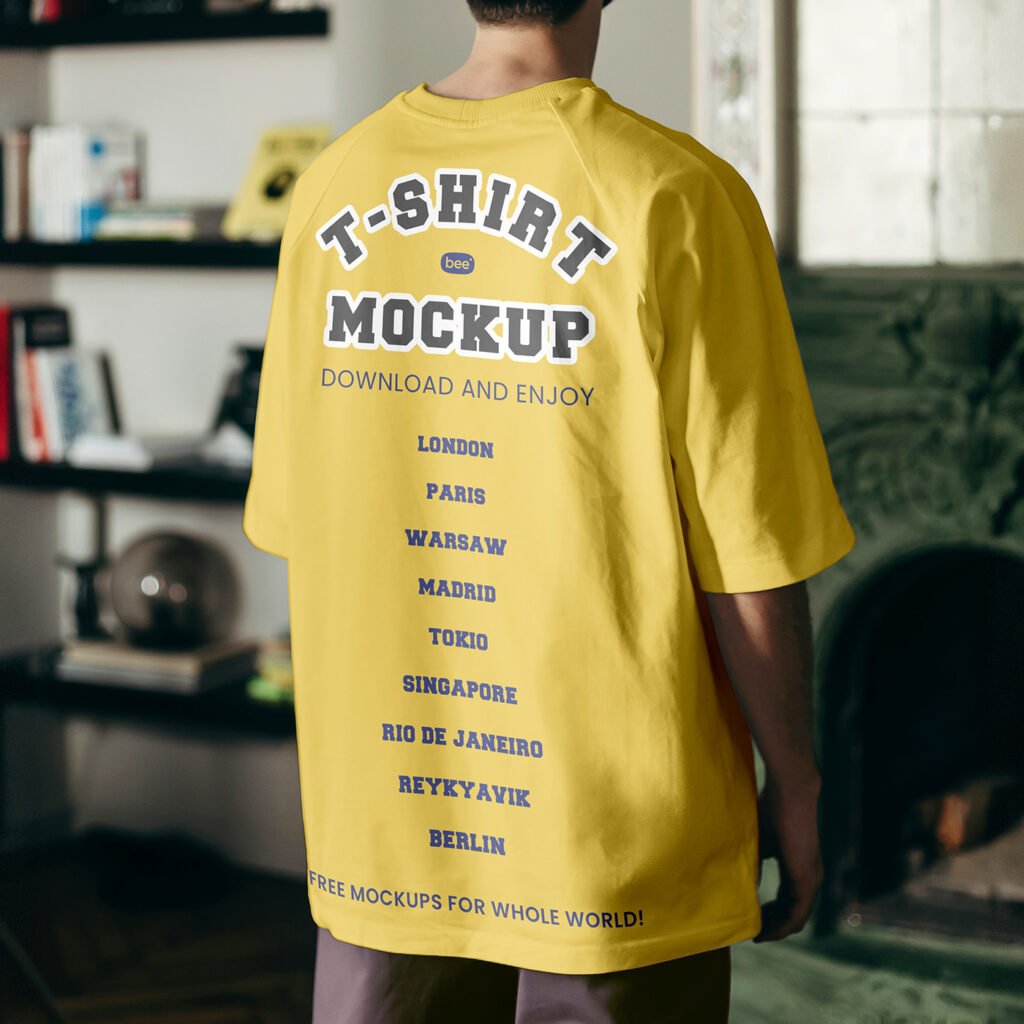 Mockup de Camiseta Oversized Grátis • Designerd