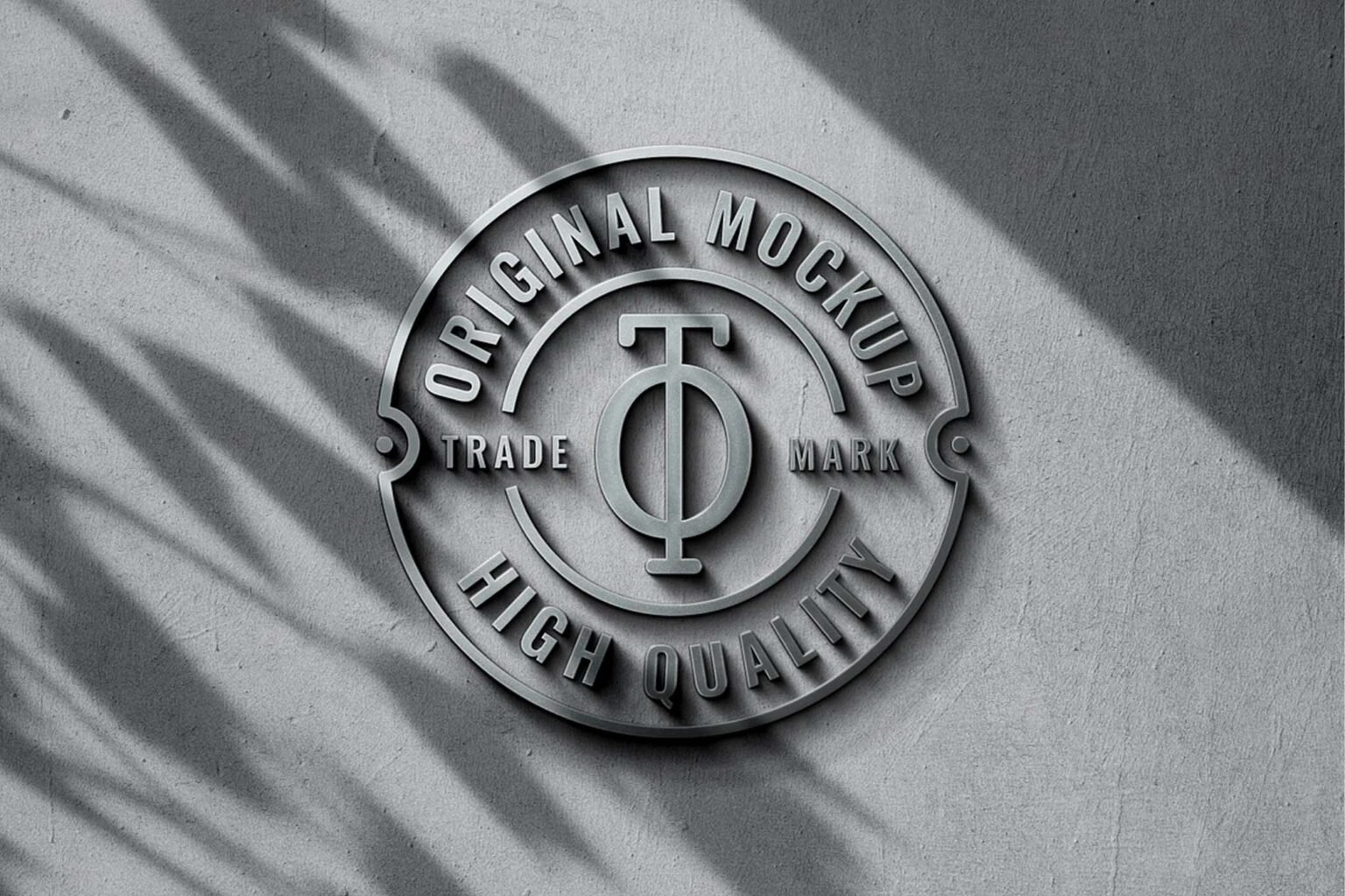Mockup de Logotipo em Concreto e Aço • Designerd