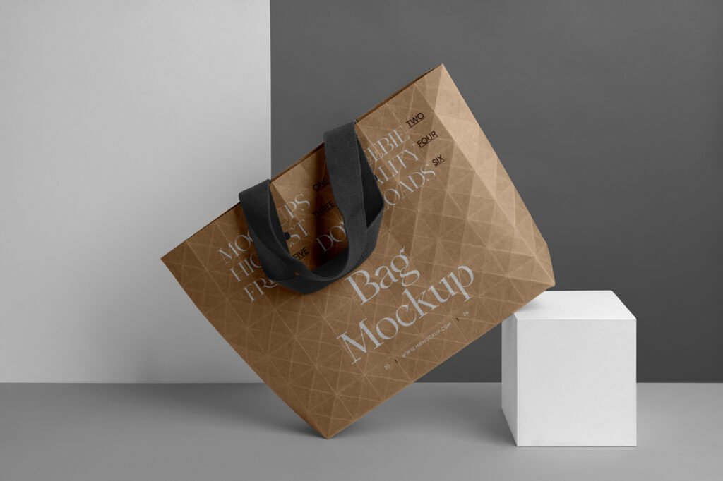 Mockup Gratuito de Sacola de Compras Grande em Papel • Designerd