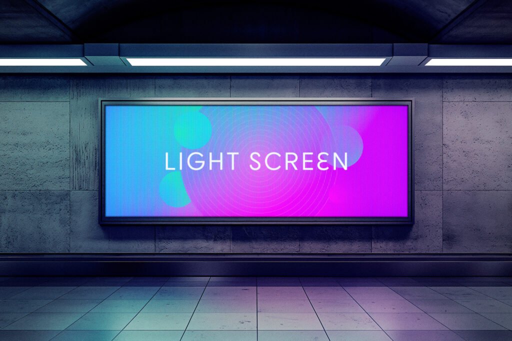 Mockup de Tela Publicitária em LED • Designerd