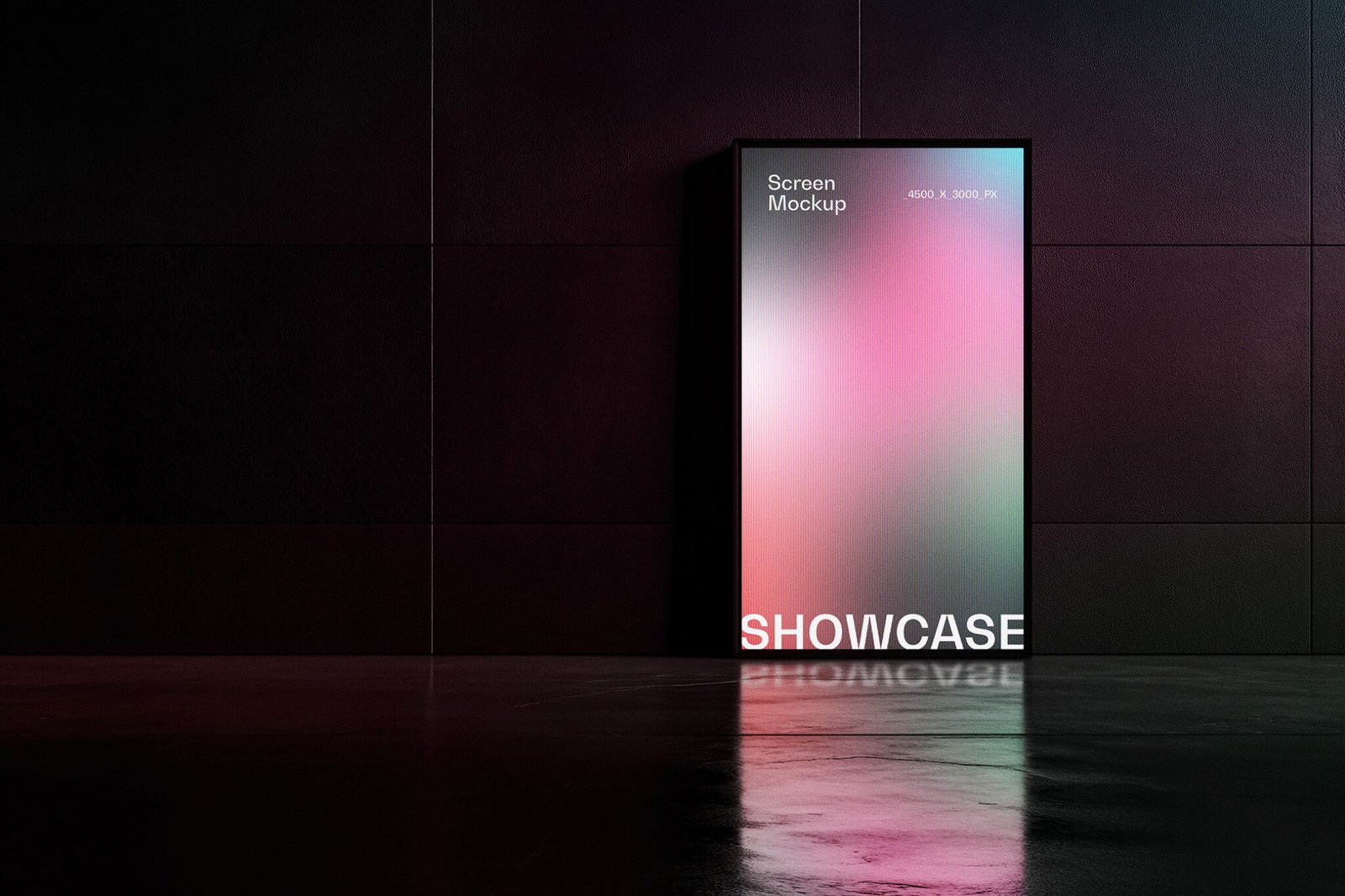 Mockup de Tela Vertical Minimalista • Designerd