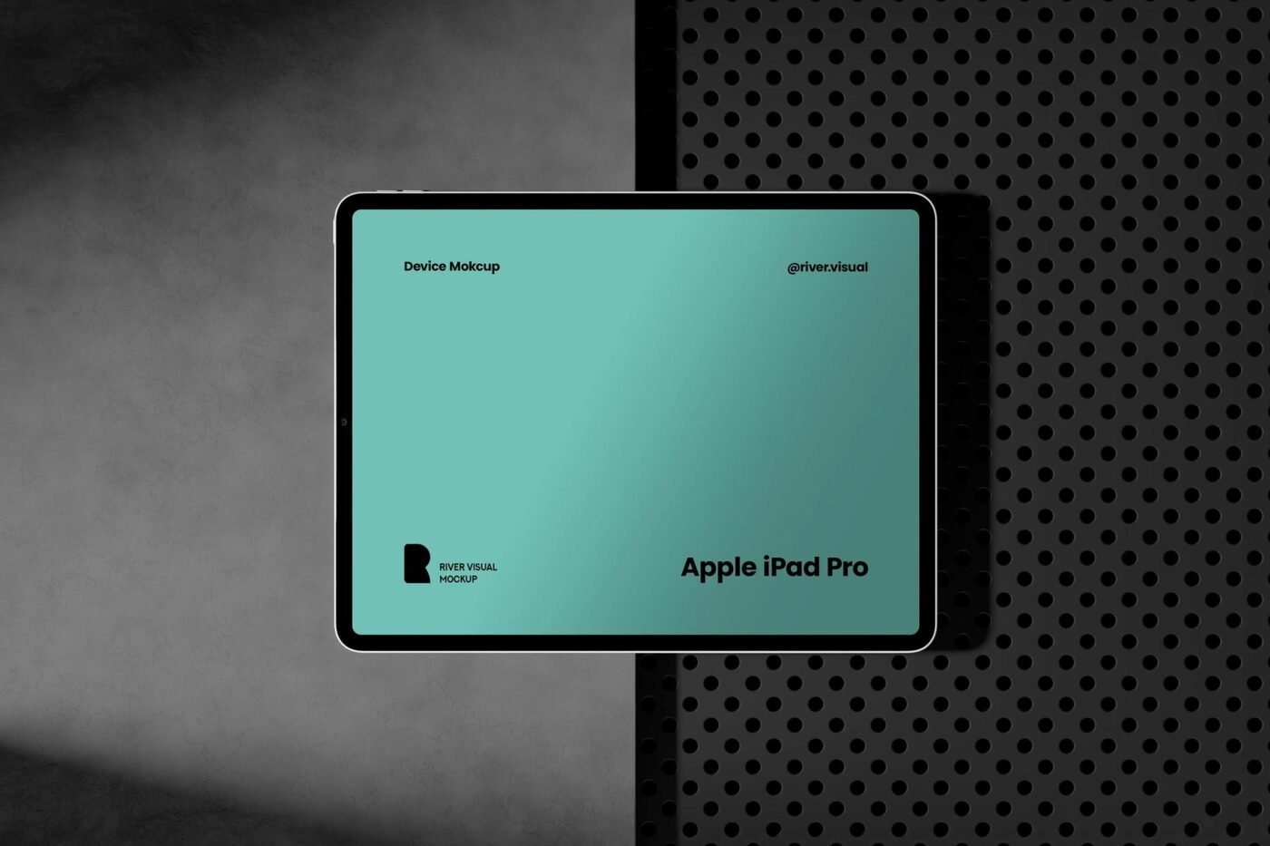 Mockup de iPad Pro em Aço e Concreto • Designerd